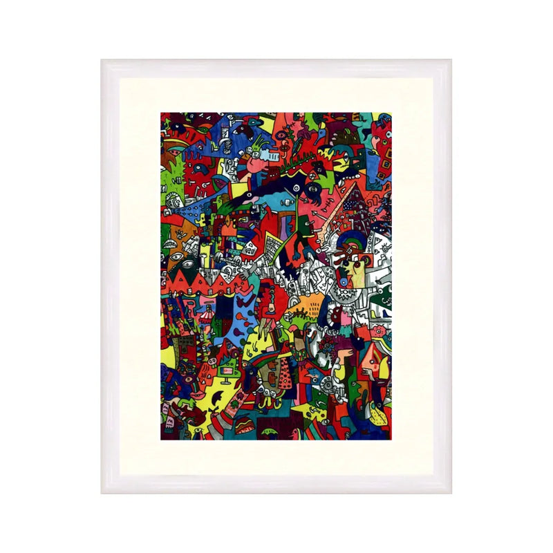 路地裏の吟遊詩人シャム猫のフォークダンス【アートプリント】／田村田｜アート絵画・販売通販WASABI(ワサビ)
