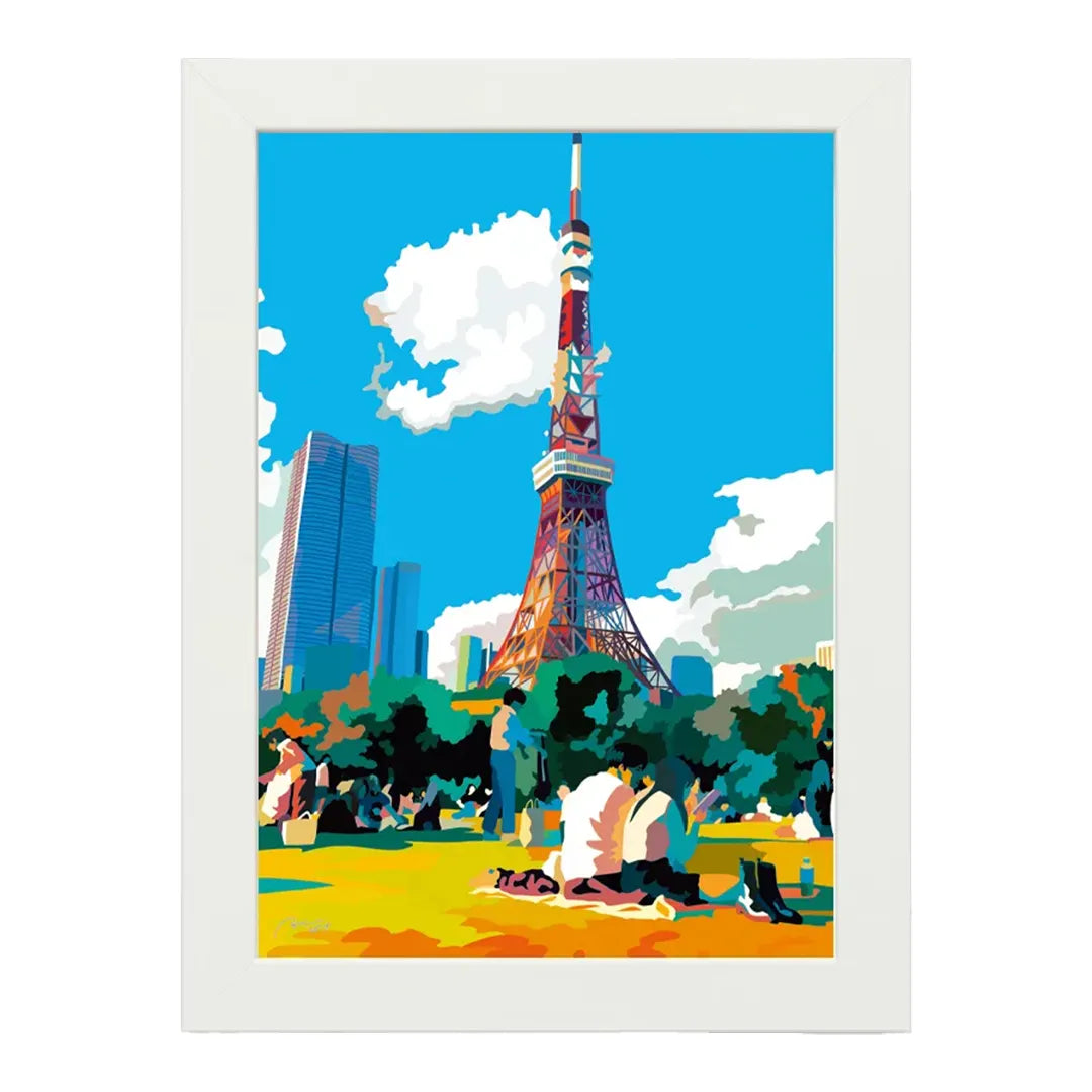 Tokyo Tower (5x7in)／IORI KIKUCHI｜アート絵画・販売通販WASABI(ワサビ)